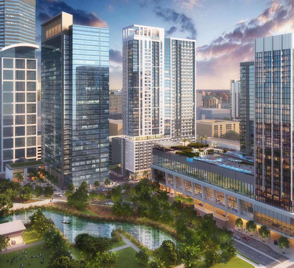 New Houston luxury apartment tower is open, above Discovery Green