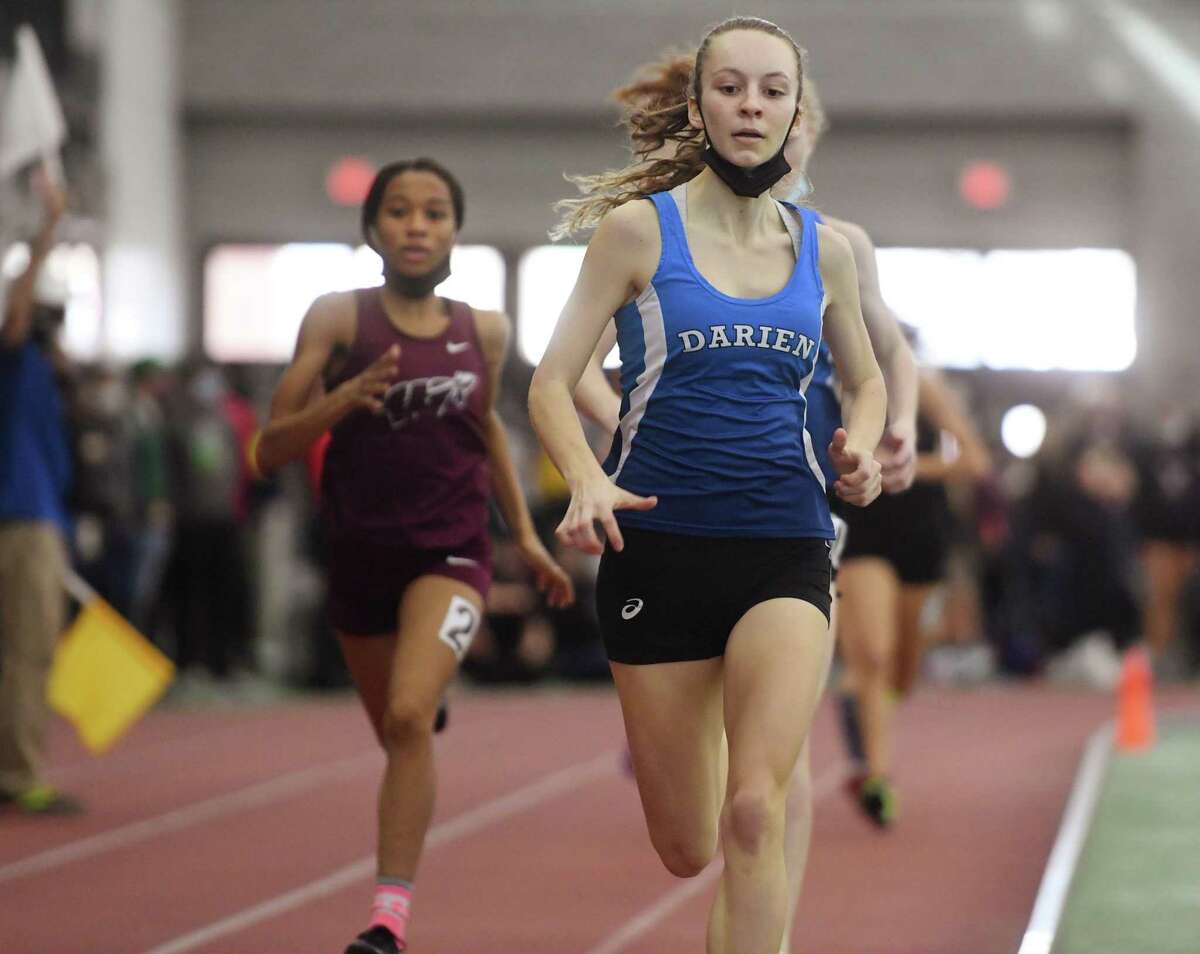Demark’s gold leads Darien girls track to Class L runner-up finish