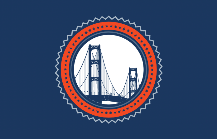 Michiganders prefer the Mackinac Bridge in a state flag redesign