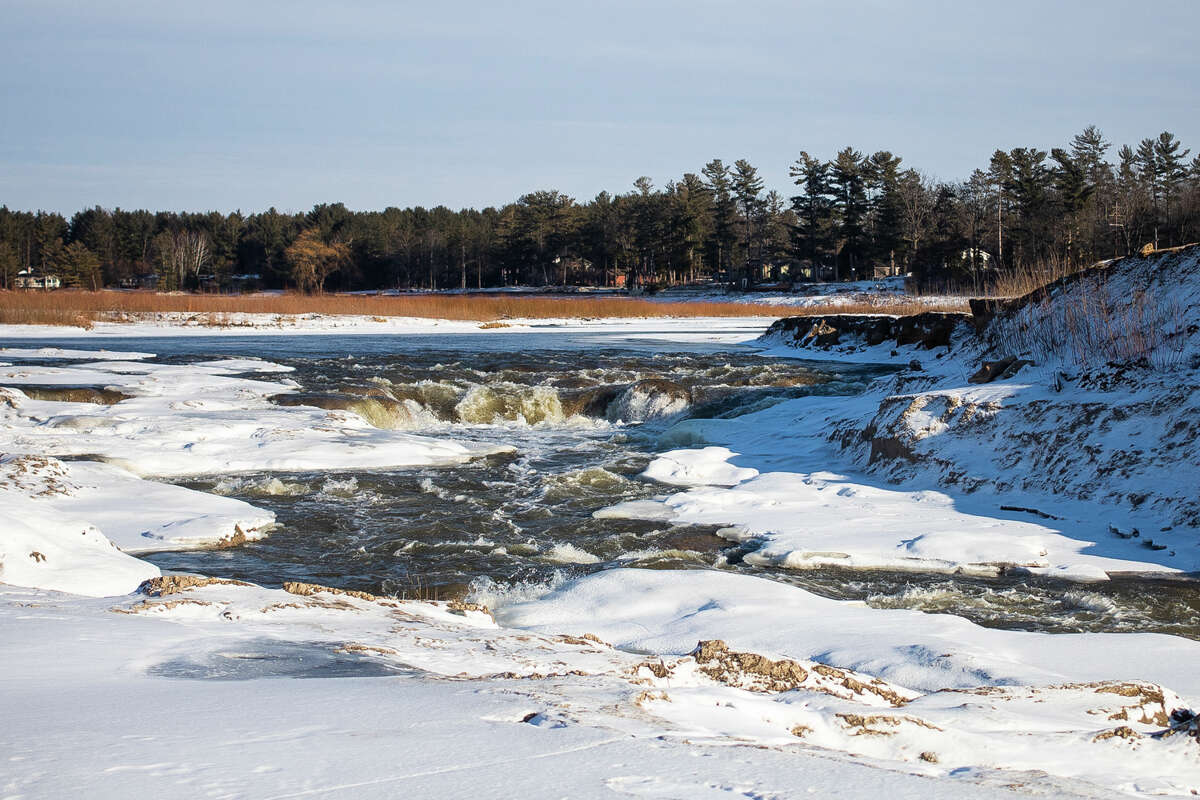Photos: Close-up look at temporary bridge near Sanford Dam