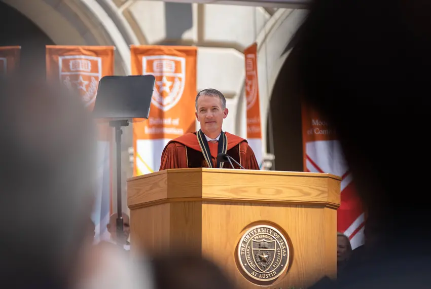 UT Austin President Jay Hartzell defends faculty tenure after Lt. Gov ...