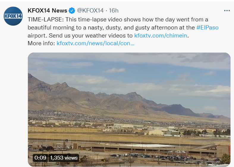 Watch: Wild time-lapse videos show dust blow through El Paso
