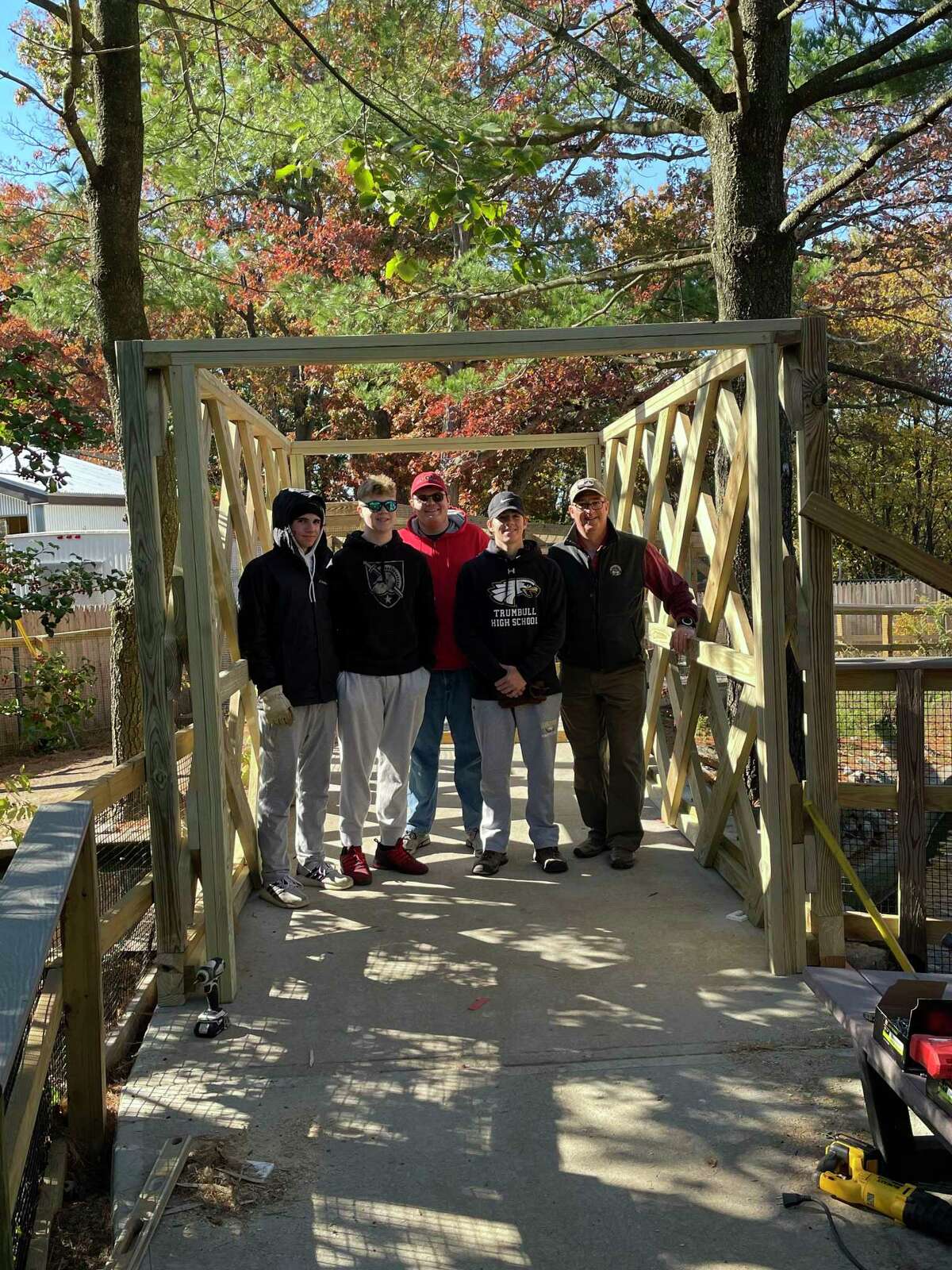 Trumbull Eagle Scout builds bridge at Beardsley Zoo habitat
