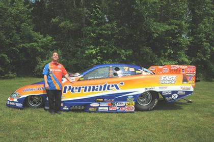 Blind drag racing crew chief inspires students