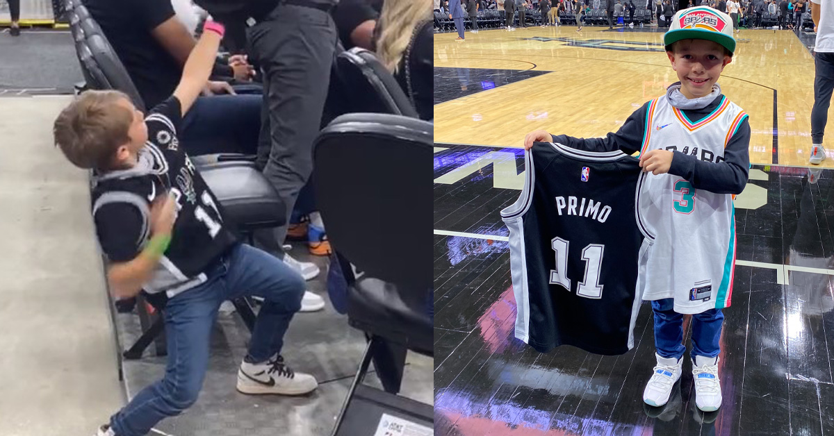 He's the Spurs' unofficial 'hype' man. He's also 10.