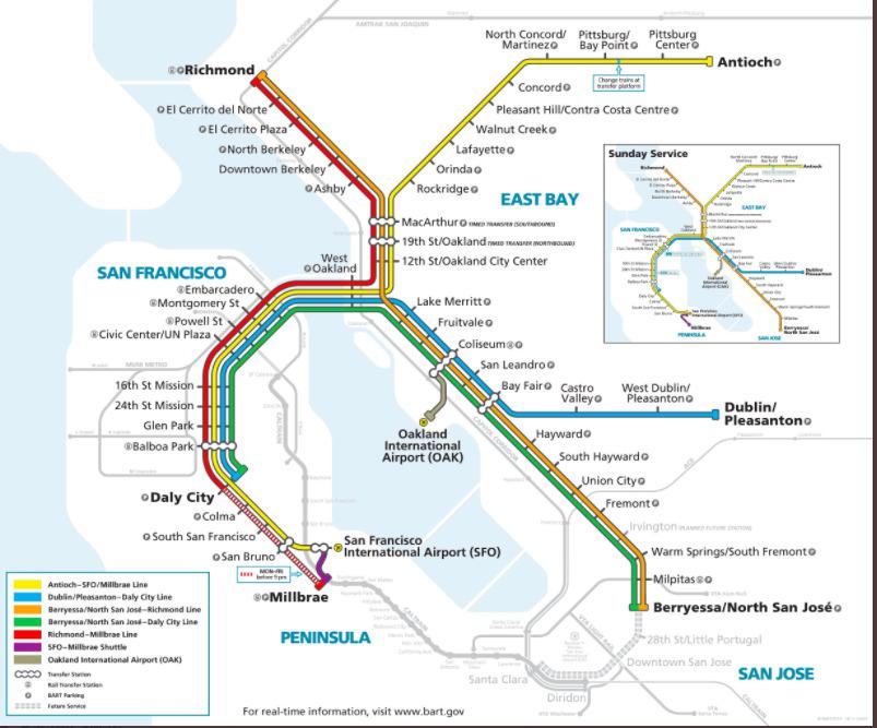 BART red line service between Richmond and SFO suspended due to power ...
