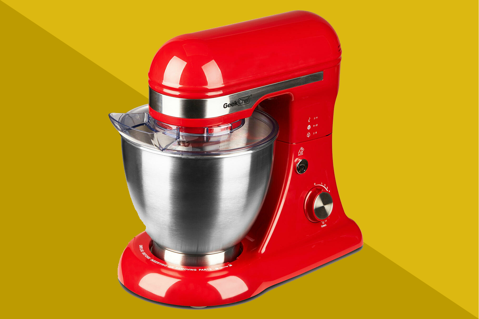 Score this sleek red baking stand mixer for 50% off on eBay