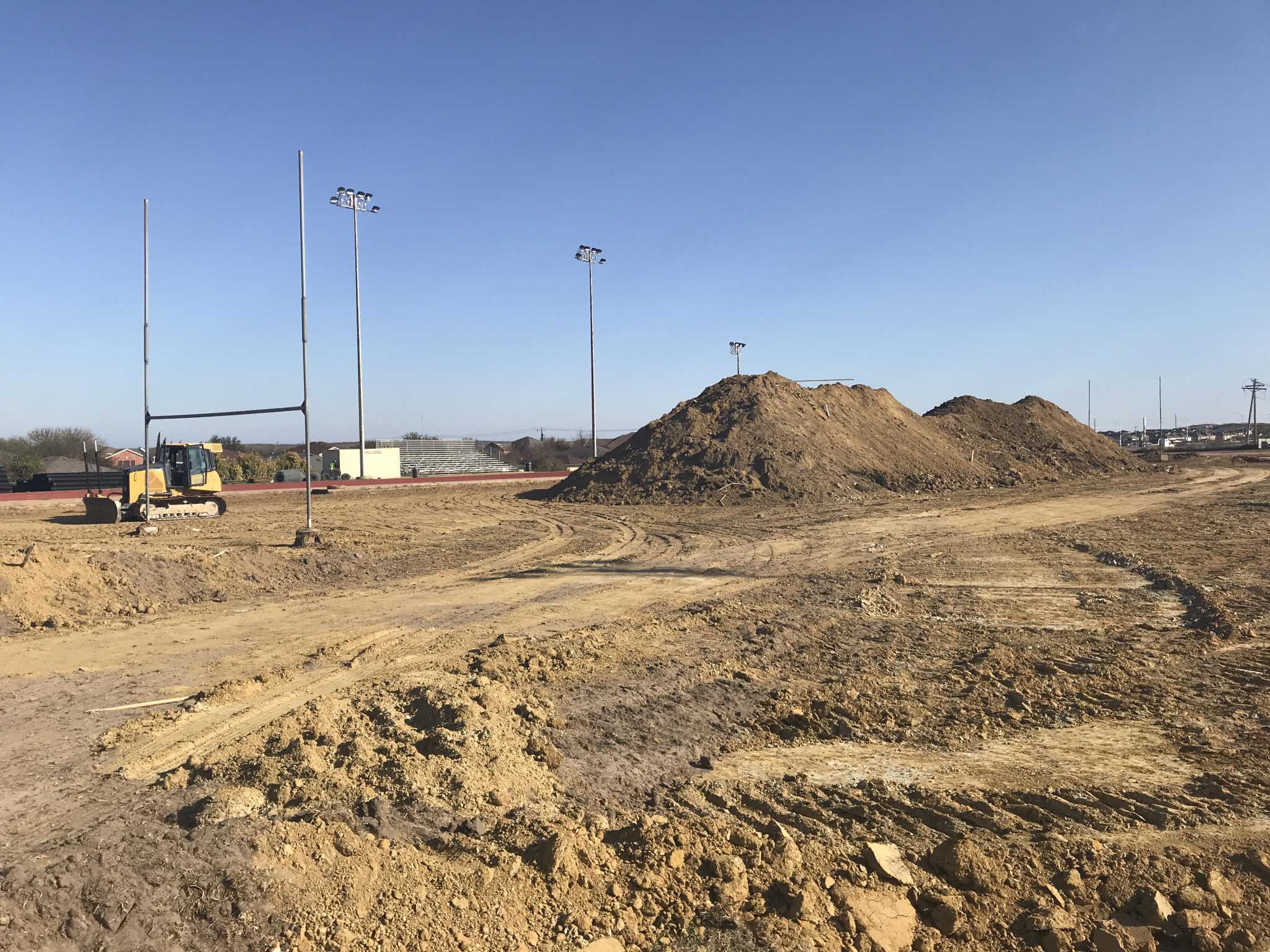 Resurfacing begins at south Laredo high school football fields