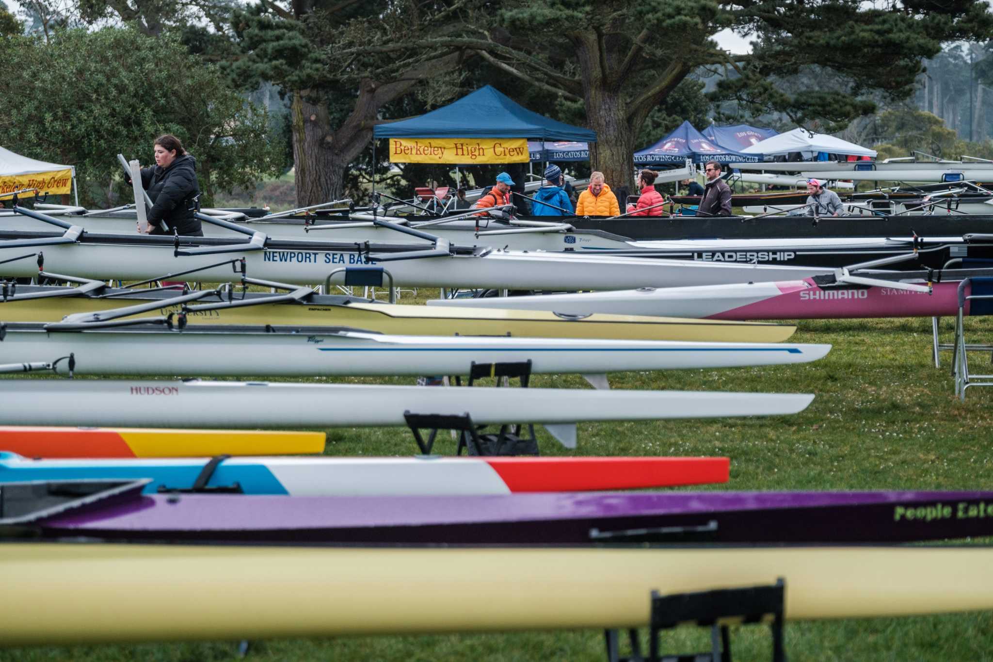 Photos capture young rowers racing on Lake Merced in friendly regatta