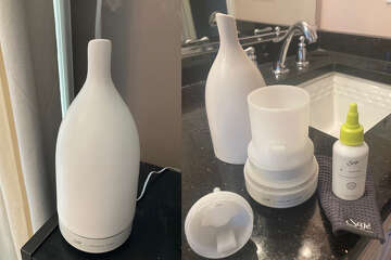 The Saje Om Diffuser and diffuser blends bring the spa experience to my ...