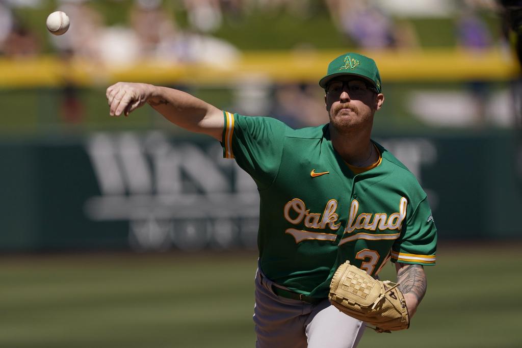 Adam Oller brings mid-90s heat, mid-90s heart rate to A’s spring debut