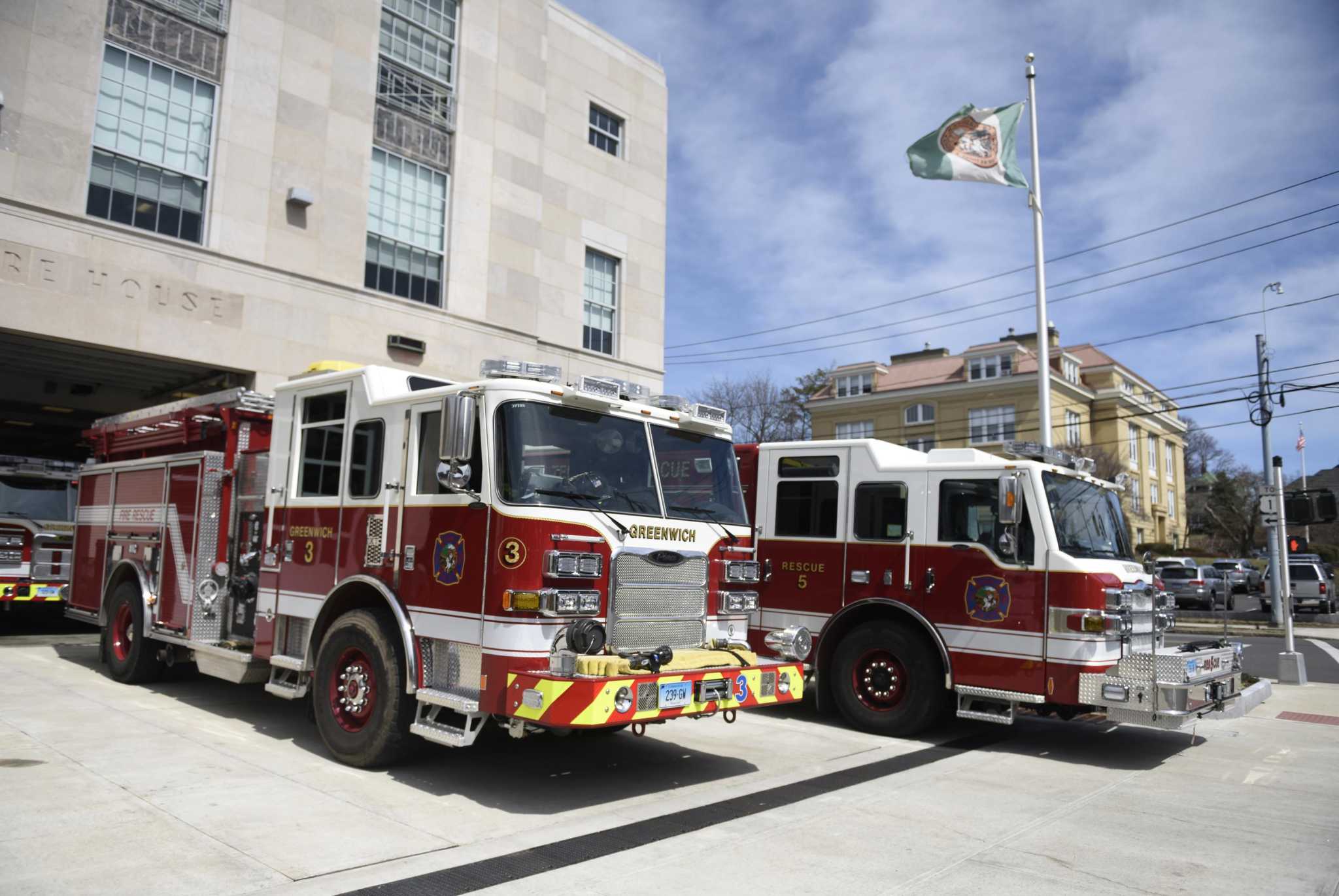 Greenwich firefighters douse car fire in spray foam in Cos Cob