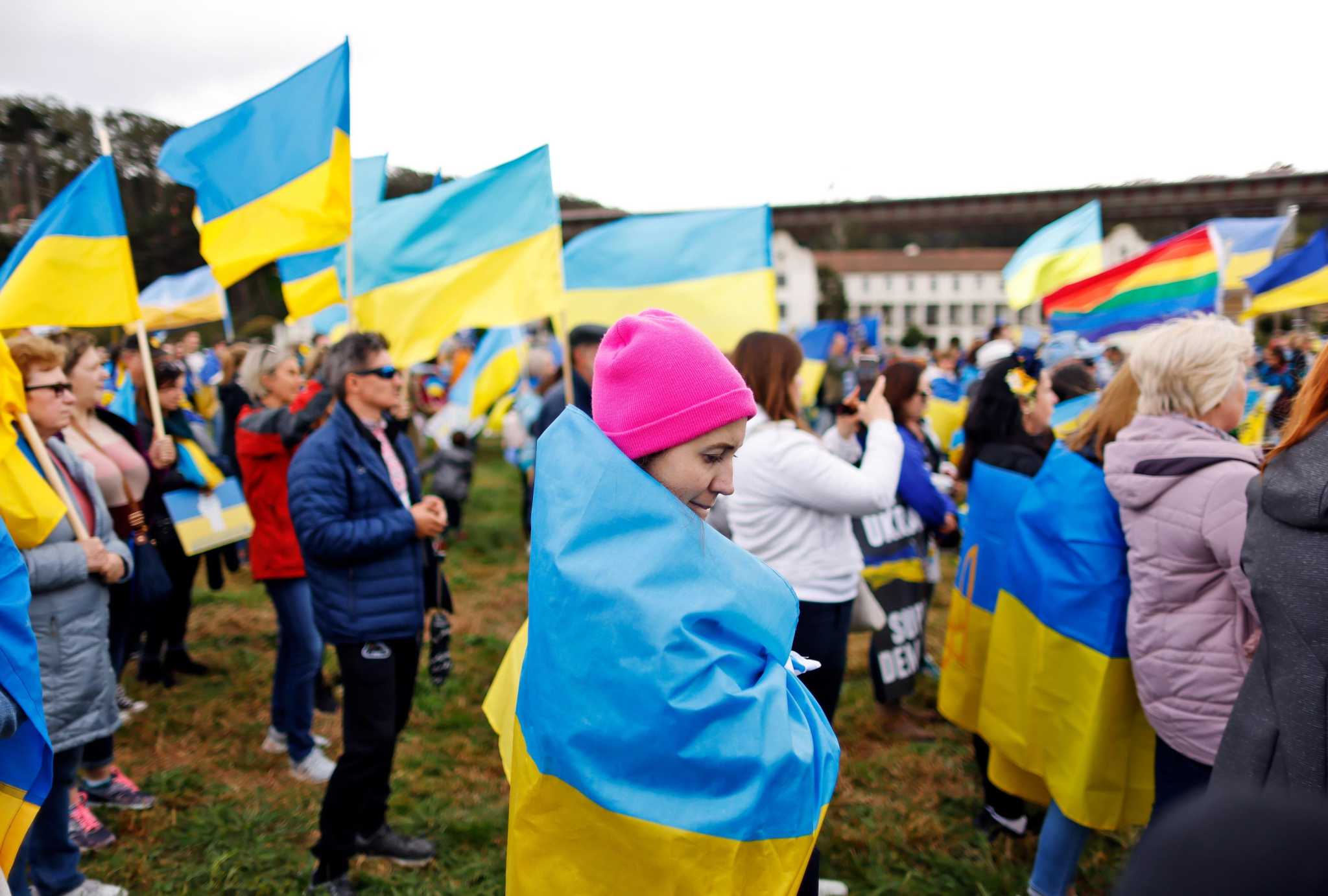 Rally in support of Ukraine draws flags from many nations to San ...