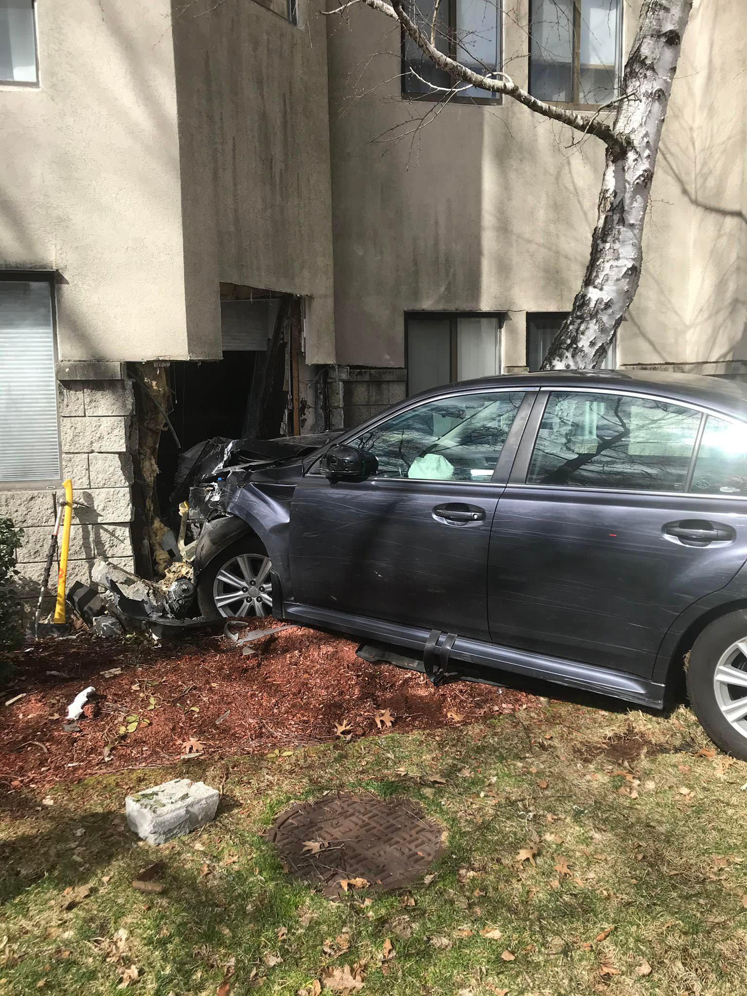 Resident displaced after car crashes into Hamden apartment, officials say