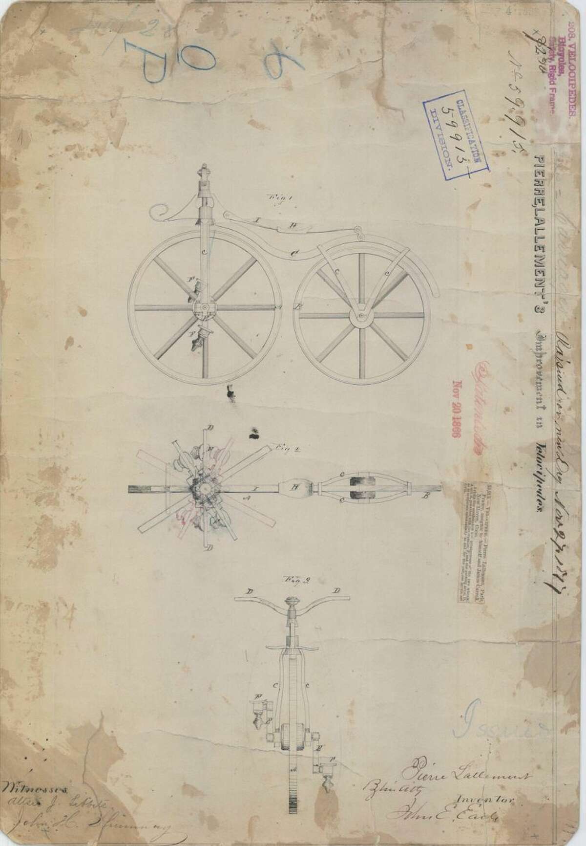 Unsung Connecticut Inventor Received First Patent for a Bicycle 150 ...