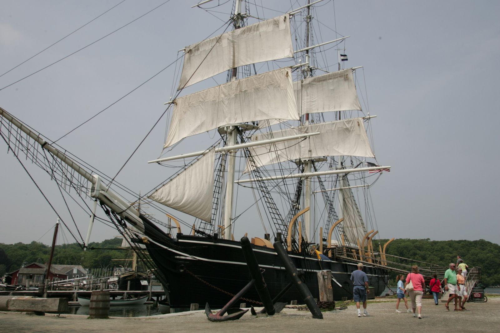 Whaling Ship Charles W. Morgan Sailing From Mystic on Historic Voyage