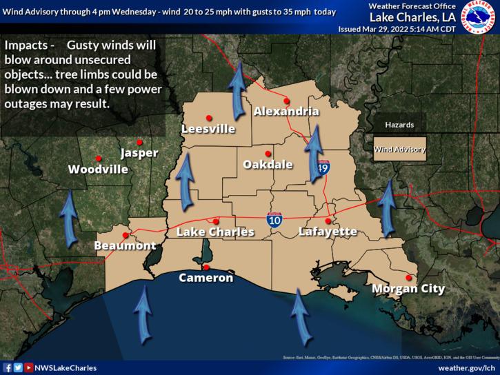 Wind advisory in effect as strong storm heads to Southeast Texas