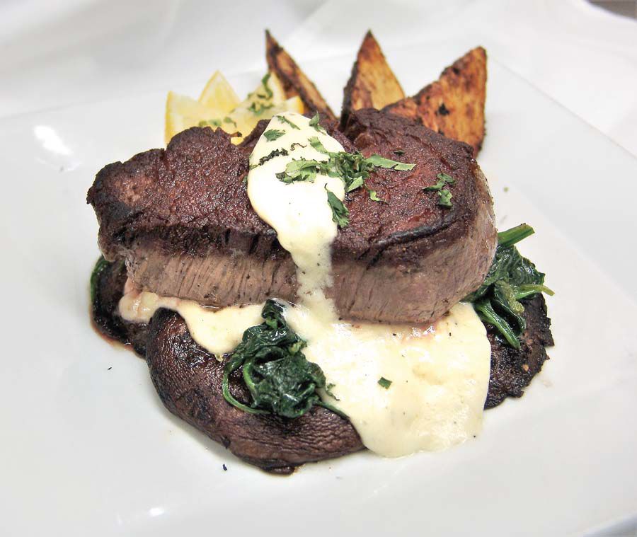 Recipe: Filet Mignon with Portobello Mushroom and Spinach Tower by Cafe ...