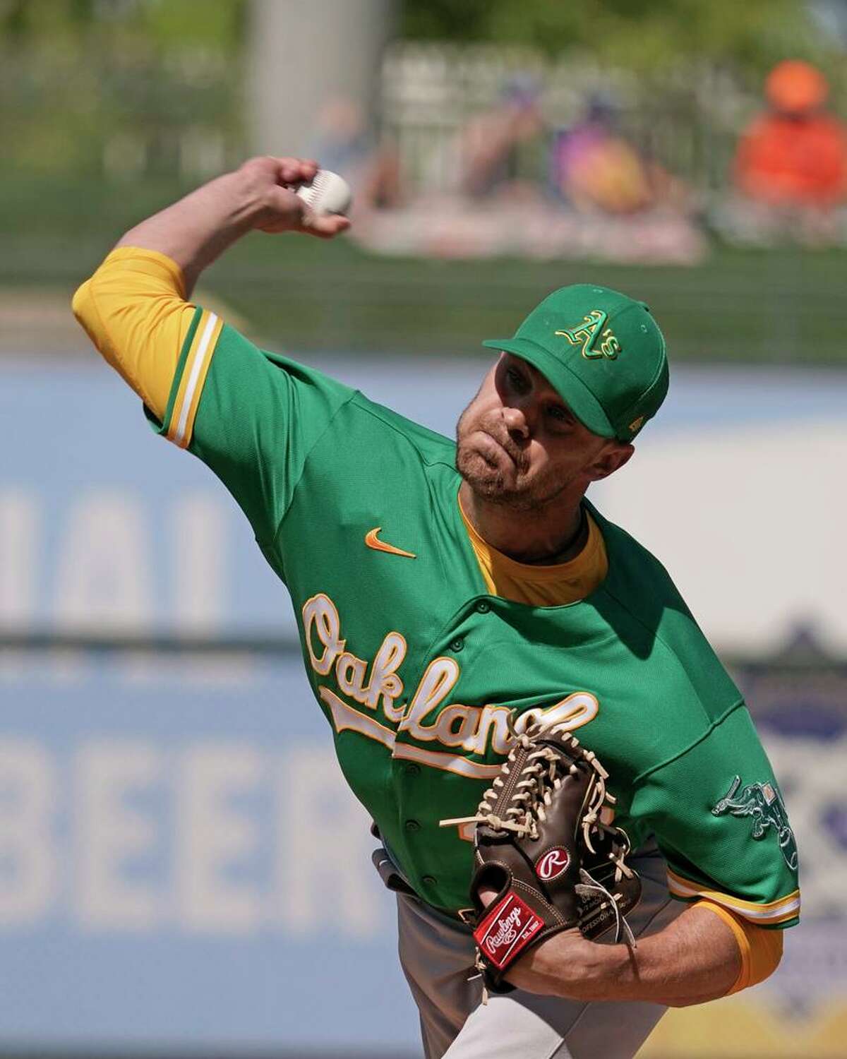 Well-traveled Justin Grimm building a case for A’s bullpen spot