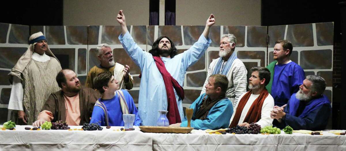 Humble sets table for Living Last Supper performance