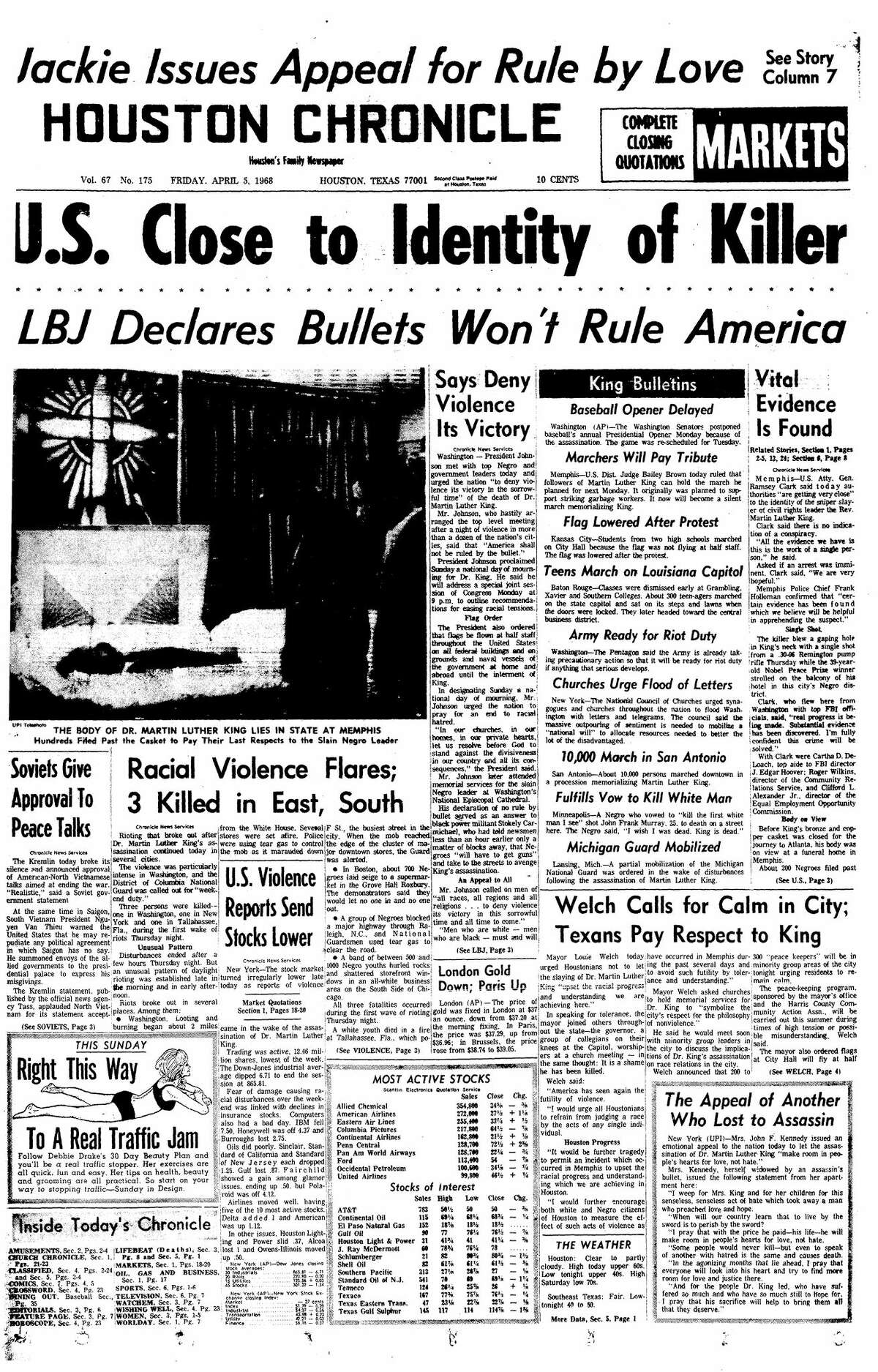 This day in history, April 5, 1968: Search is on for MLK's killer