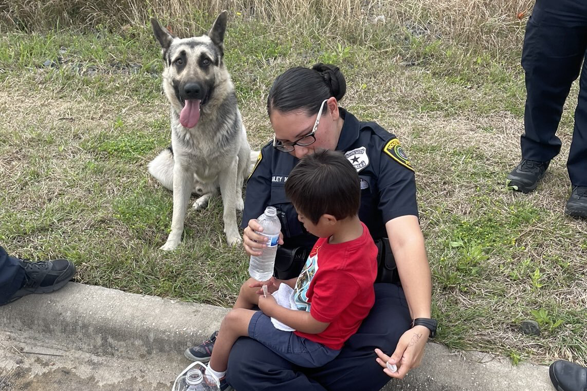 Heroic dog protects lost 5-year-old found wandering alone in Houston