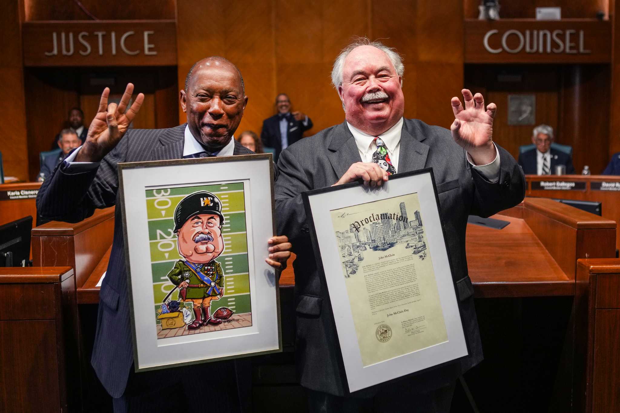 Photos: 'John McClain Day' at Houston City Hall