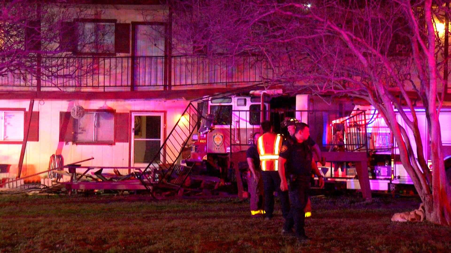 'Absolutely totaled': Crash sends fire truck careening into apartment ...