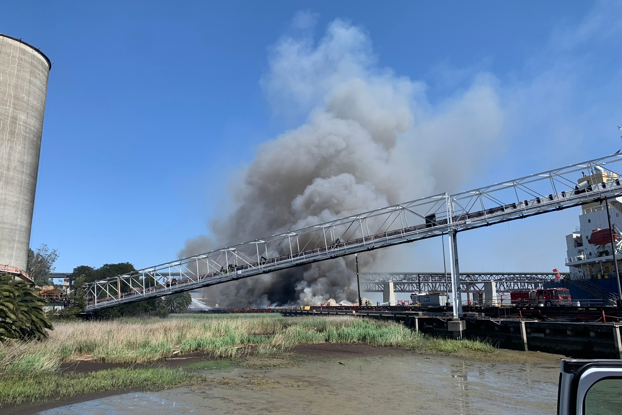 Clean-up begins after Benicia Port fire extinguished