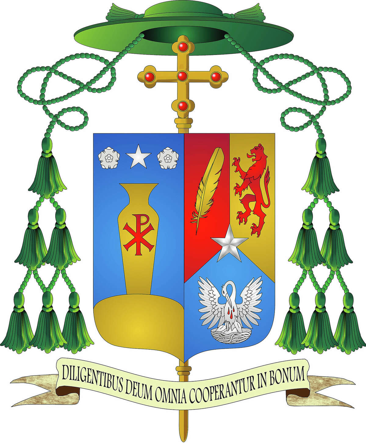 Catholic Church's Bishop coat of arms steeped in Medieval heraldry