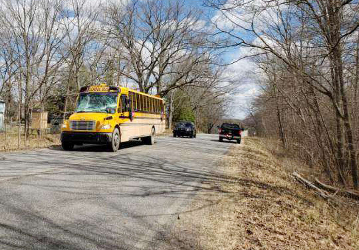 UPDATED: Tree smashes school bus windshield in Manistee County