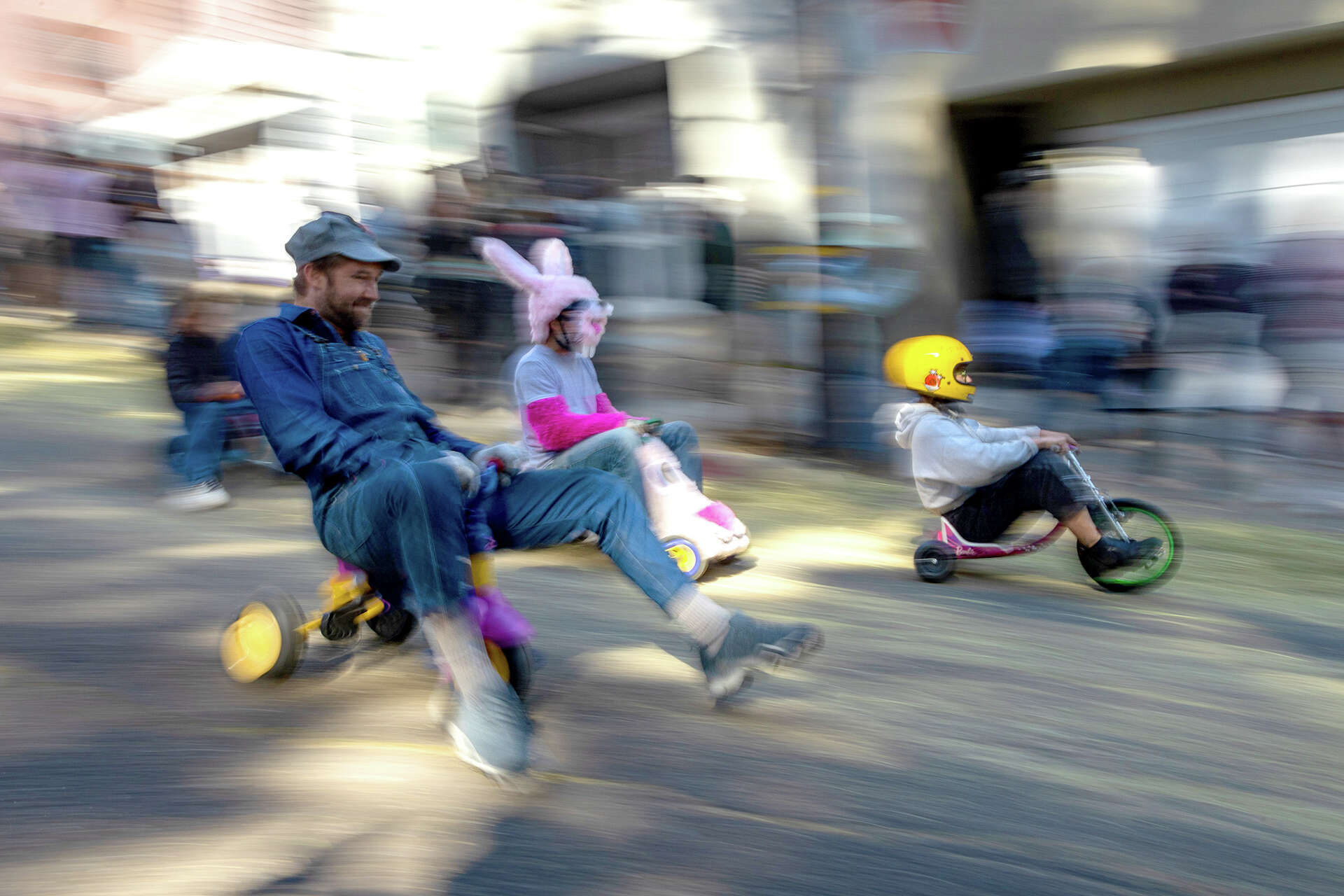 I raced down SF's crookedest street on a big wheel