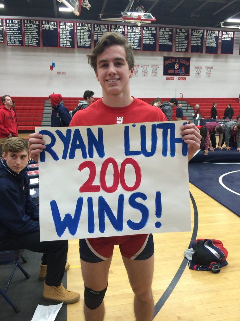 Wrestling: Foran’s Ryan’s Luth ties state record with 200th victory in ...