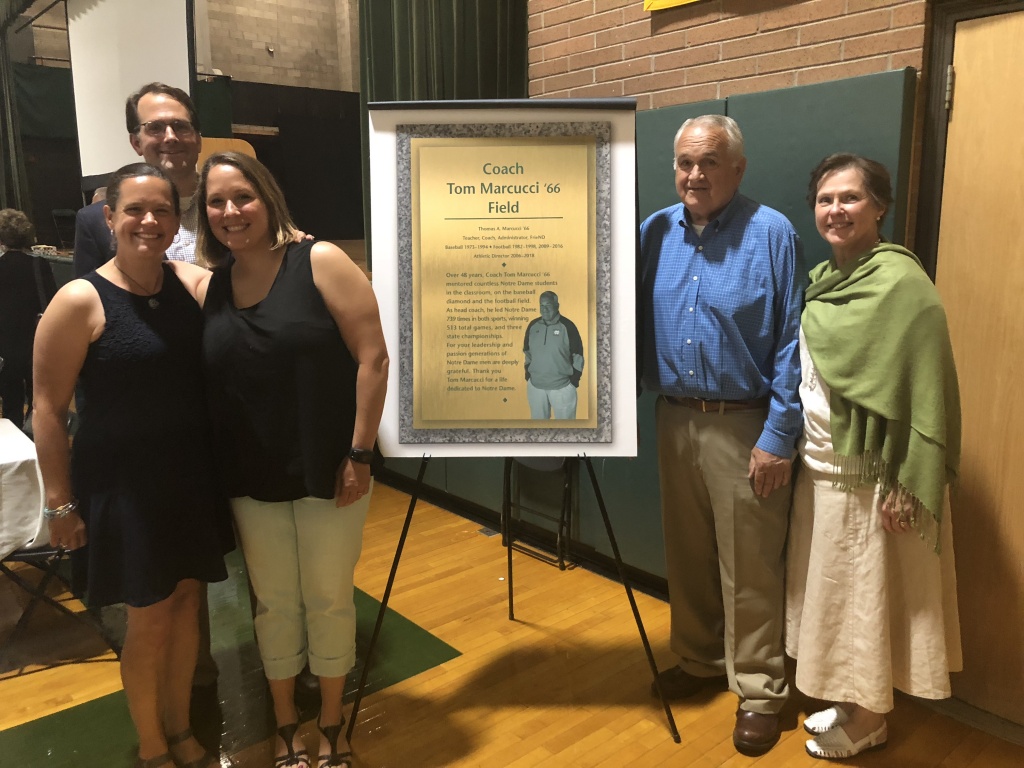 Outgoing Notre Dame-WH AD Tom Marcucci gets athletic field named after him