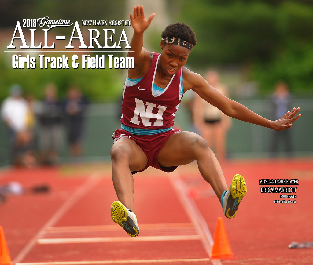 2018 New Haven Register All-Area Girls Outdoor Track and Field Team