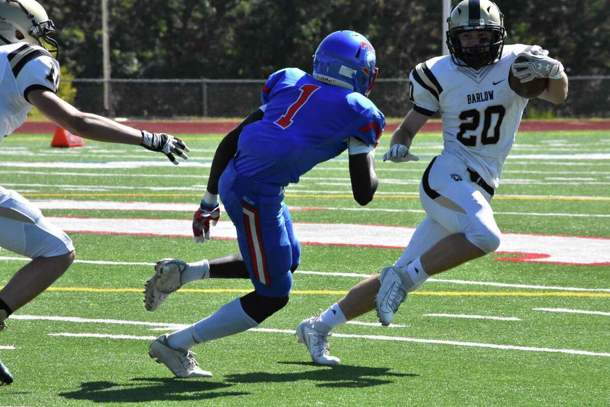 Carlson’s INT return completes Tolland’s comeback victory over Barlow