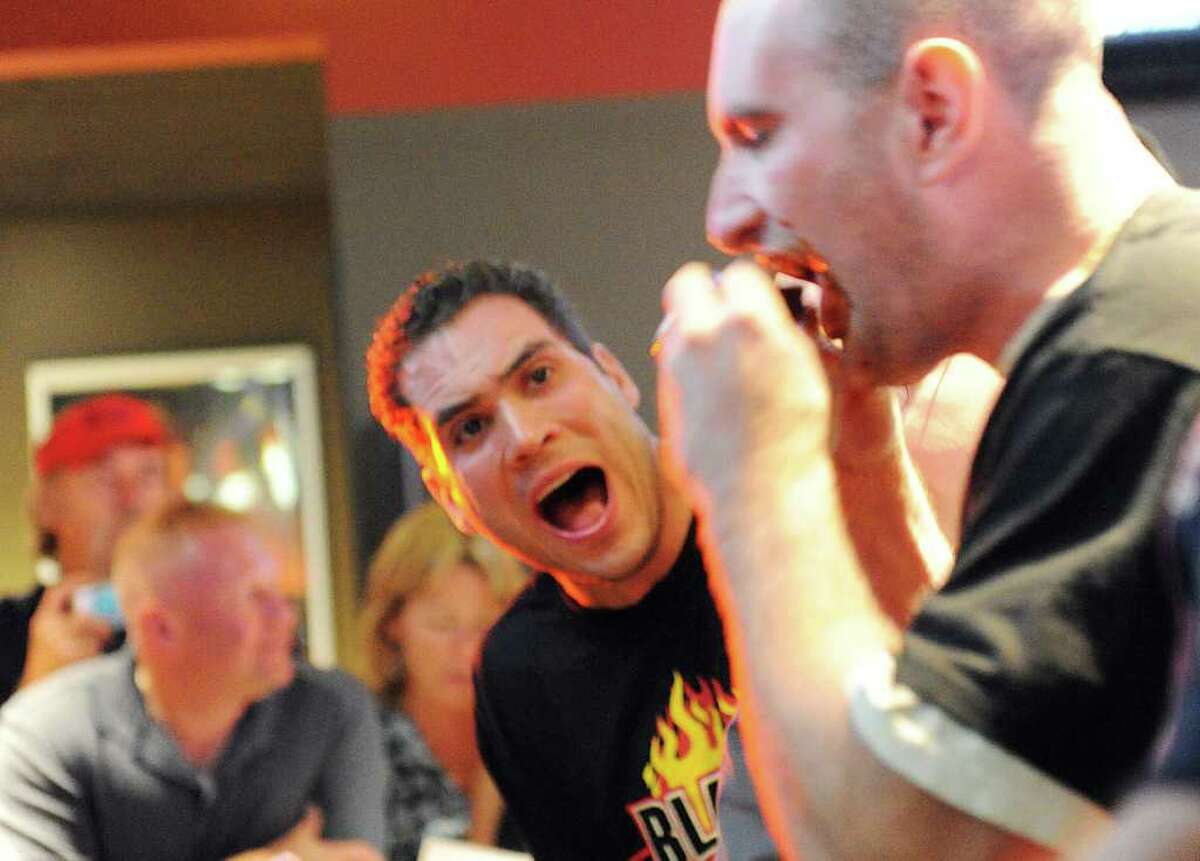 Stamford firefighters torch wing-eating competition