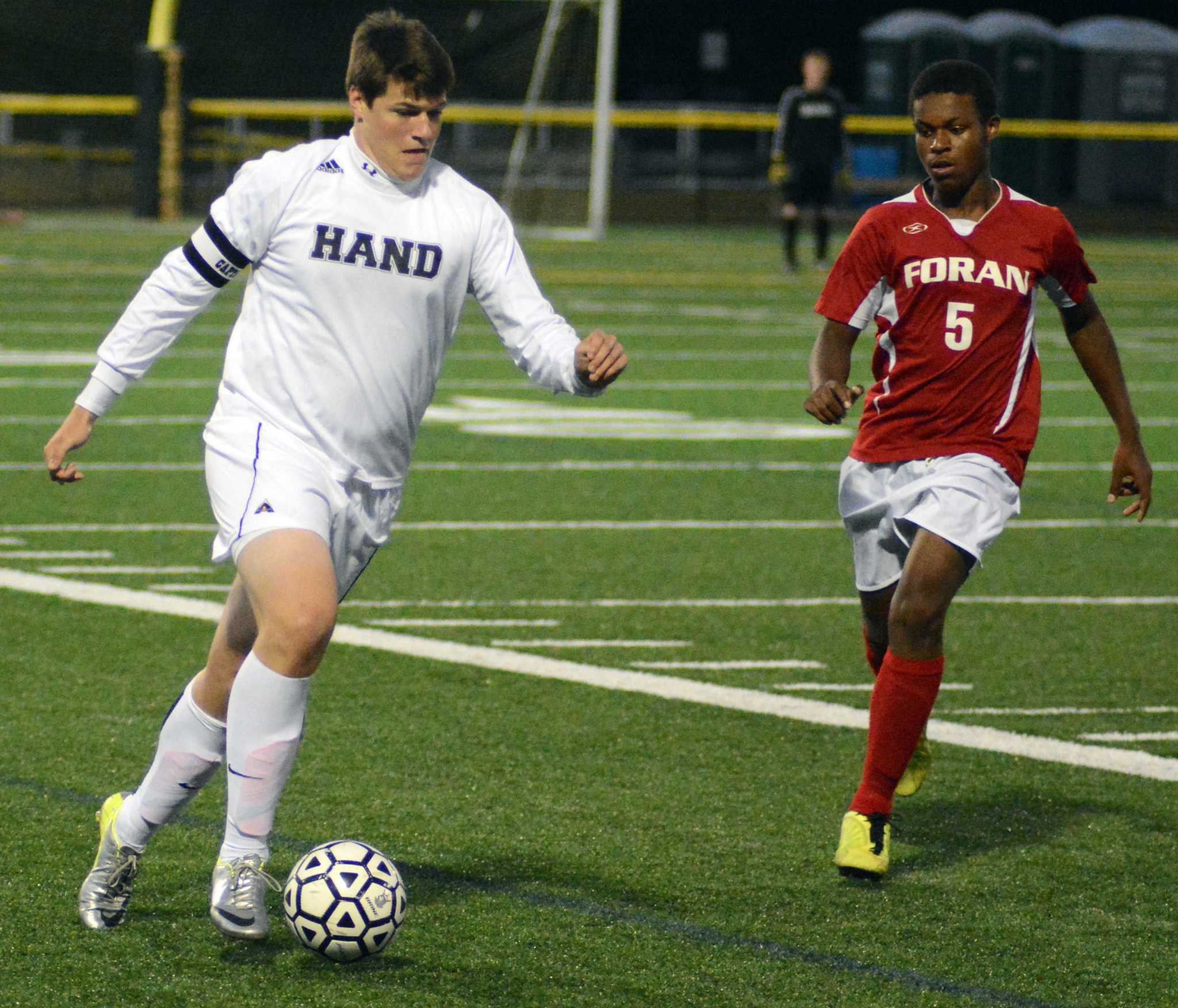 Soccer: Hand boys finally break through, defeat Foran 2-0