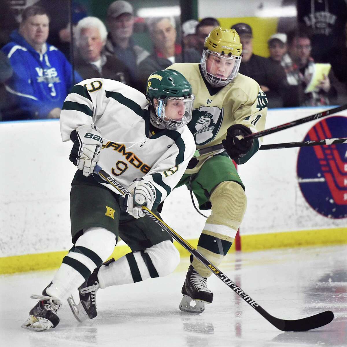 Division I boys hockey: Hamden trounces Notre Dame-WH, advances to ...