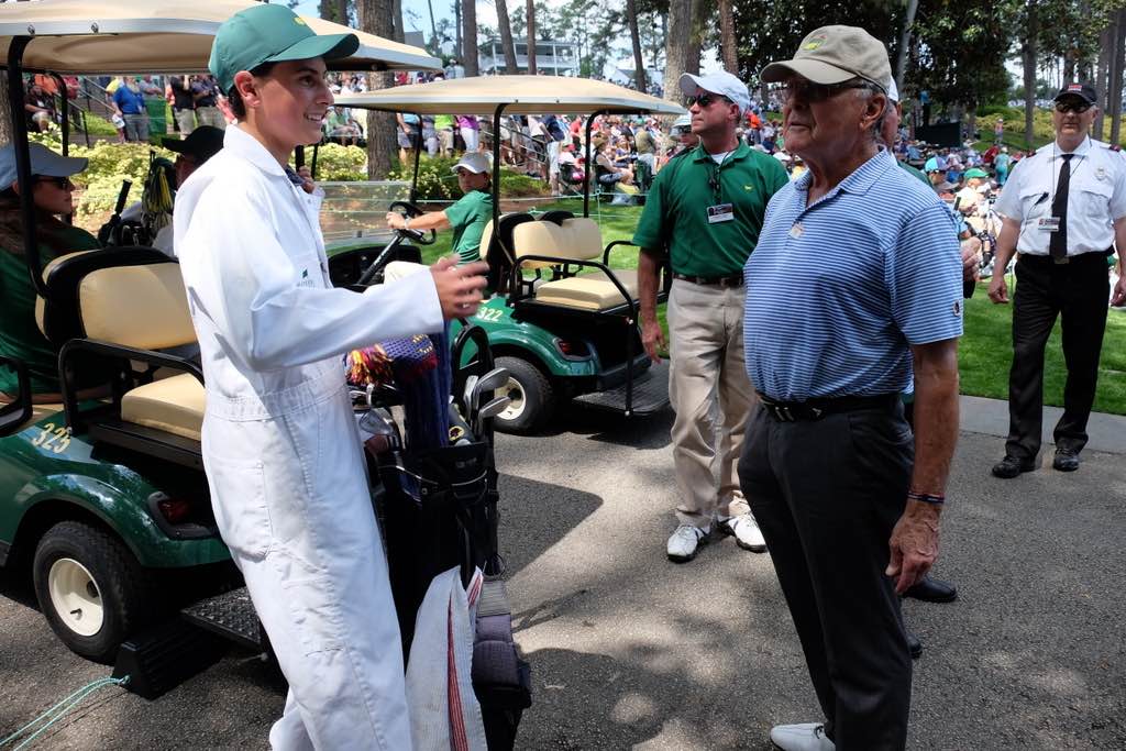 Golf: Hopkins' Graham caddies at the Masters Par-3 Tournament