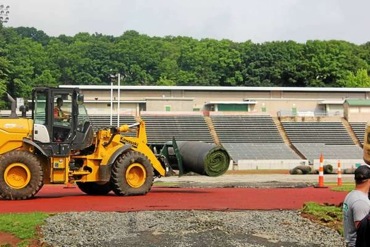 Work begins on athletic fields at Hamden High School