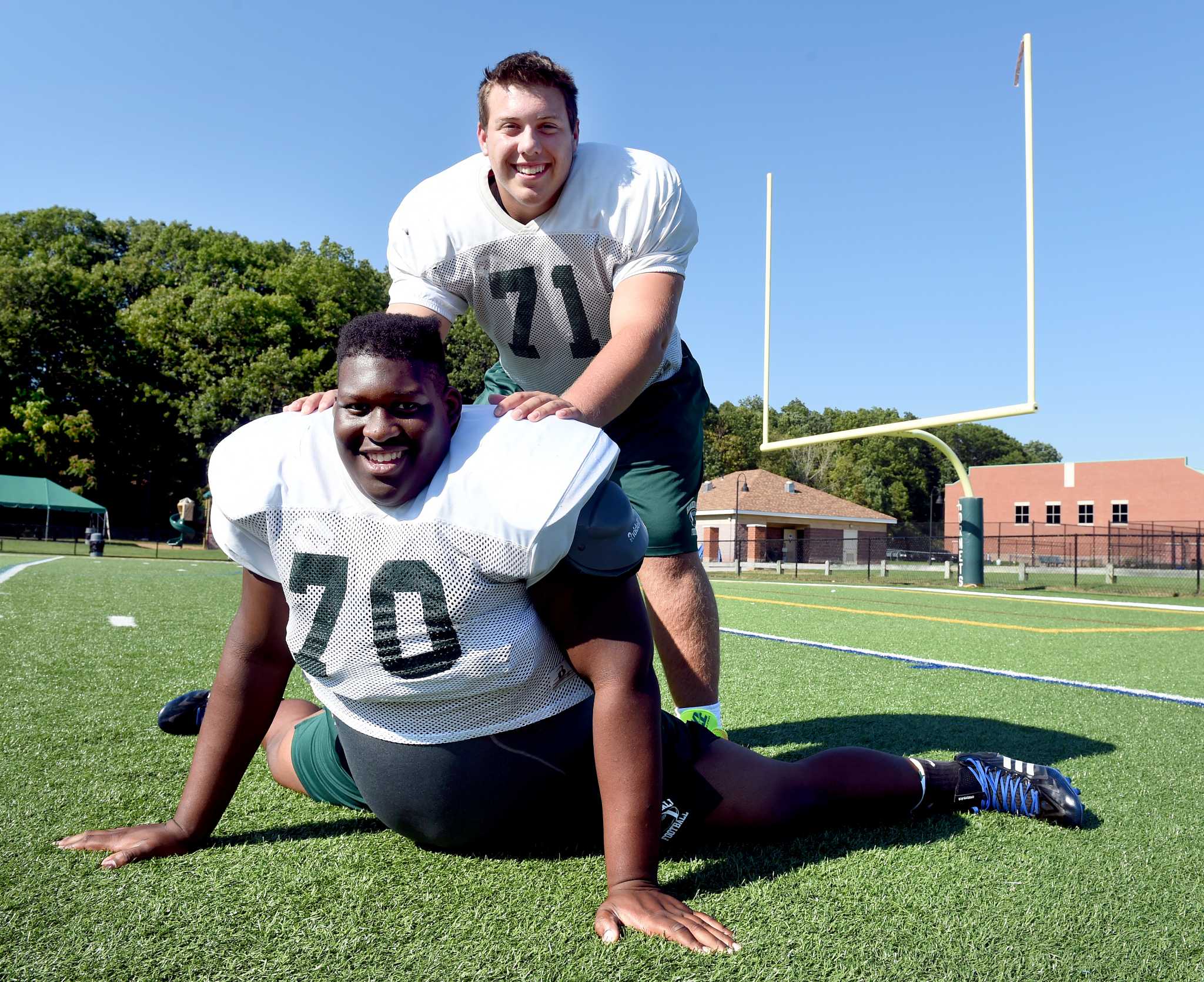 Football: Hamden Hall linemen Murchison, Wells a dominant duo