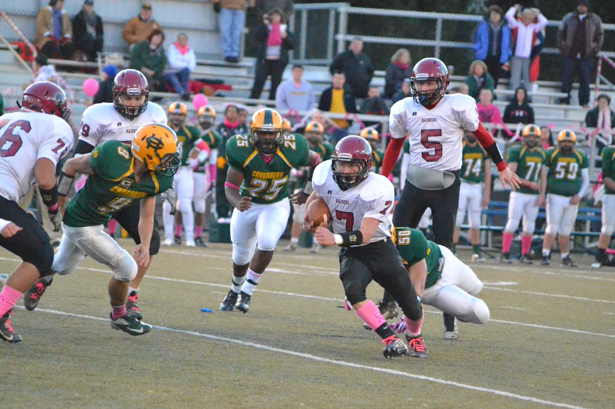 Holy Cross football holds on to beat Torrington