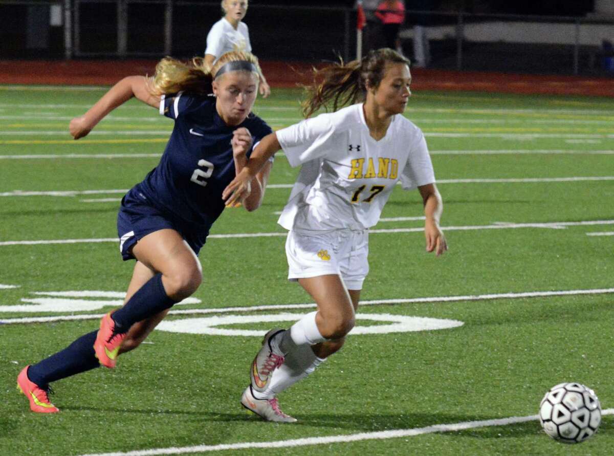Girls soccer: Morgan puts recent struggles behind in 2-1 victory over Hand