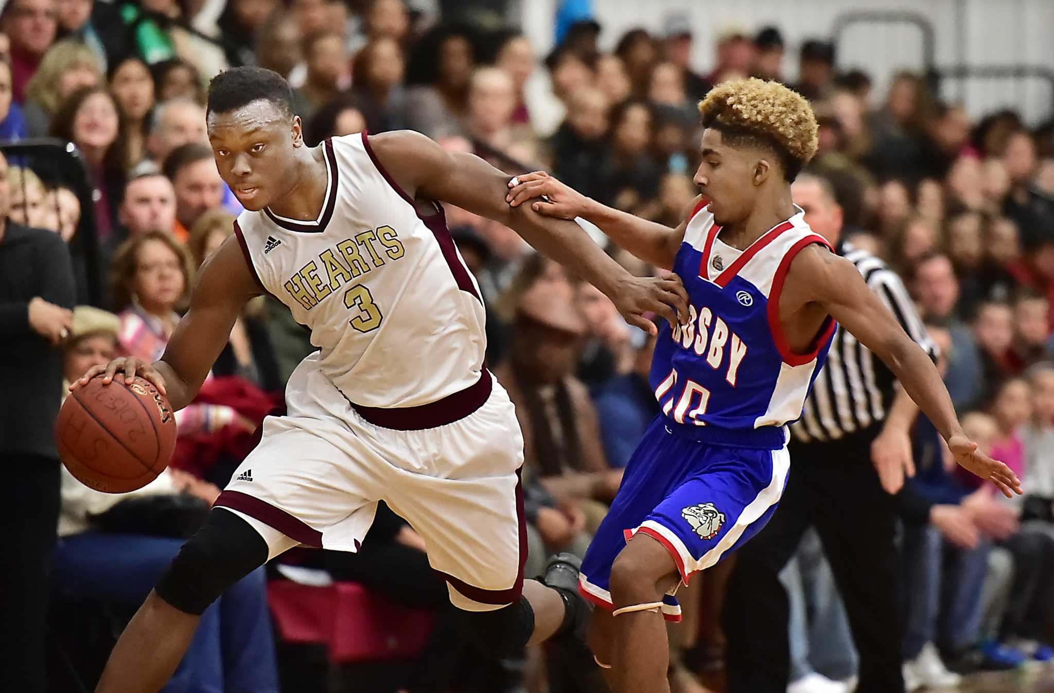 Boys Basketball: No. 1 Sacred Heart rolls past No. 8 Crosby for 40th ...