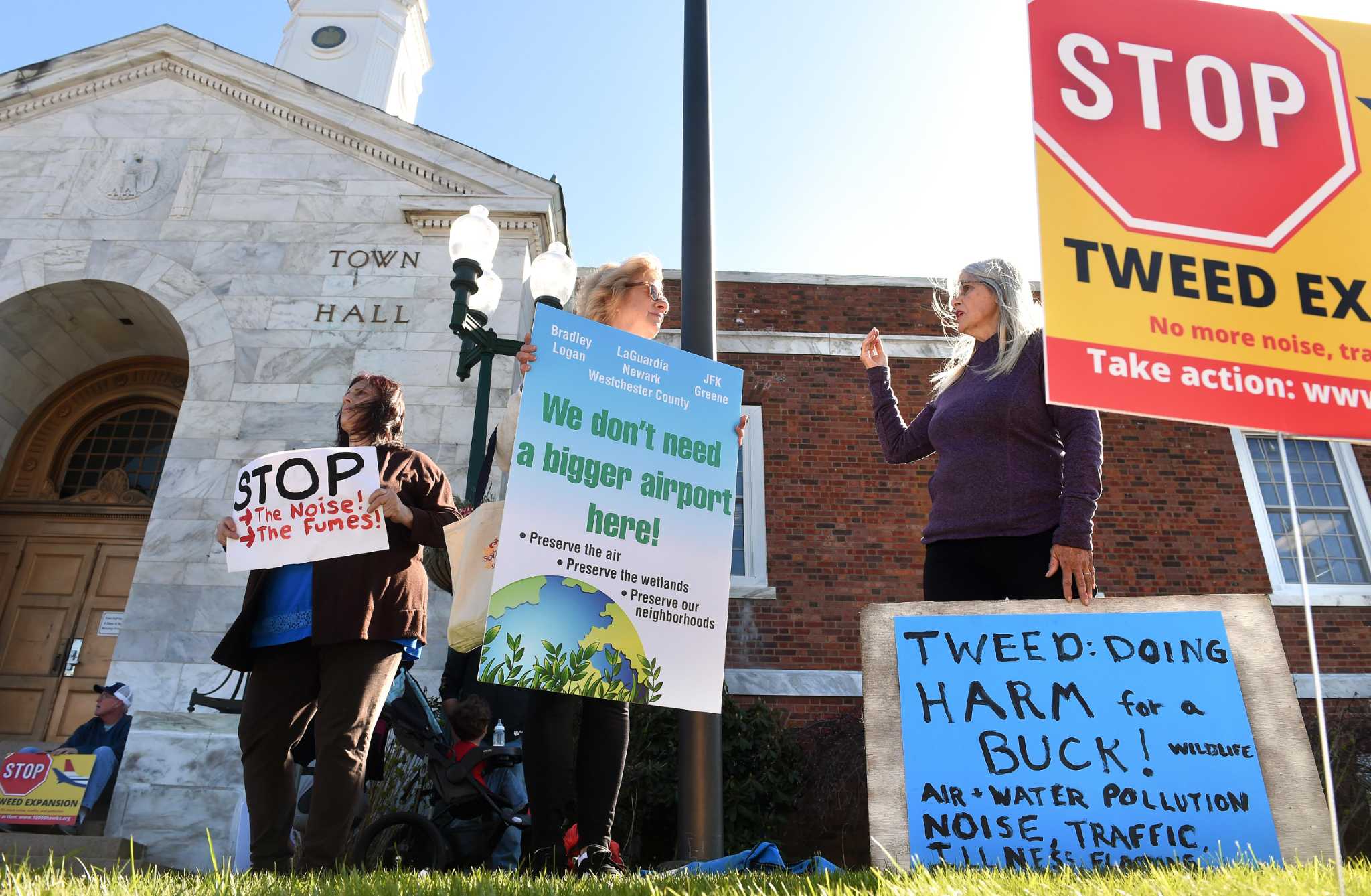 East Haven protesters oppose Tweed expansion