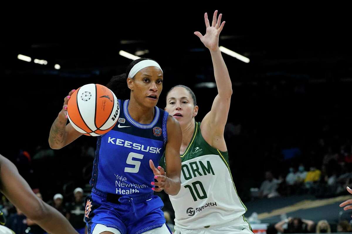 CT Sun’s Natisha Hiedeman supports fiancée Jasmine Thomas through ...