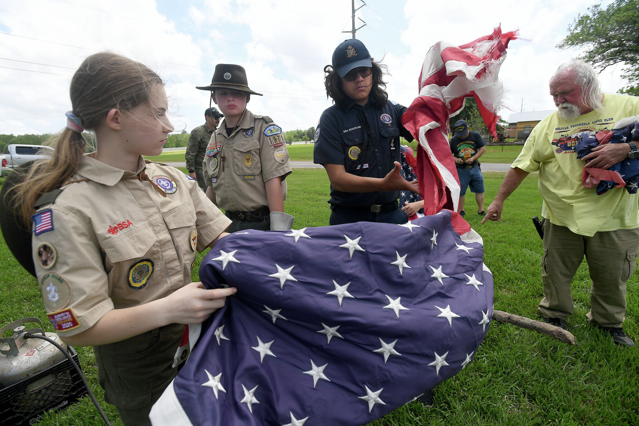 Spindletop Museum hosted first ceremonial flag retirement ceremony