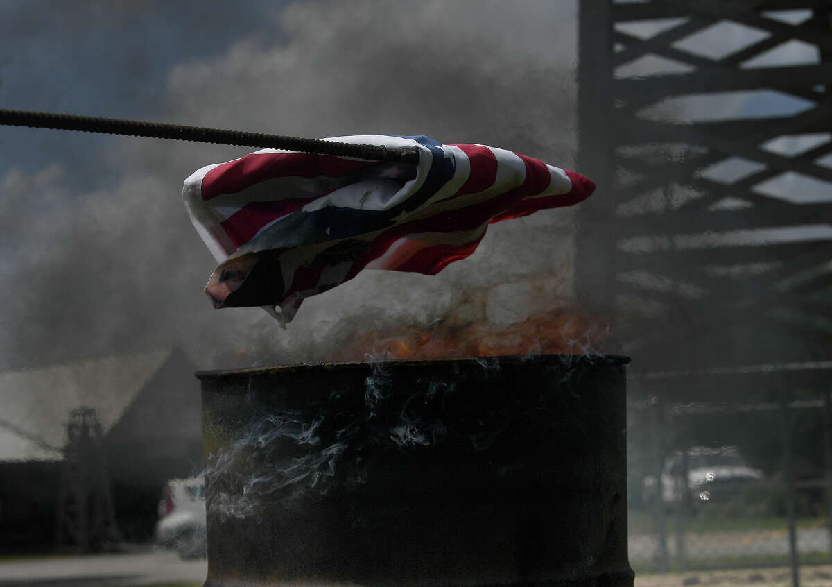 Spindletop Museum hosted first ceremonial flag retirement ceremony