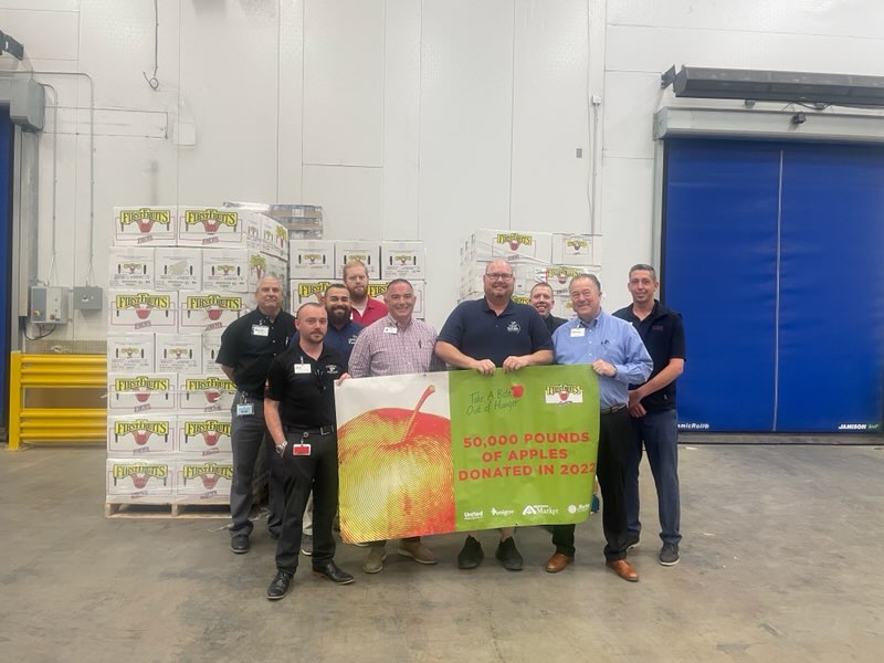 WTFB receives 4,000-pound apple donation